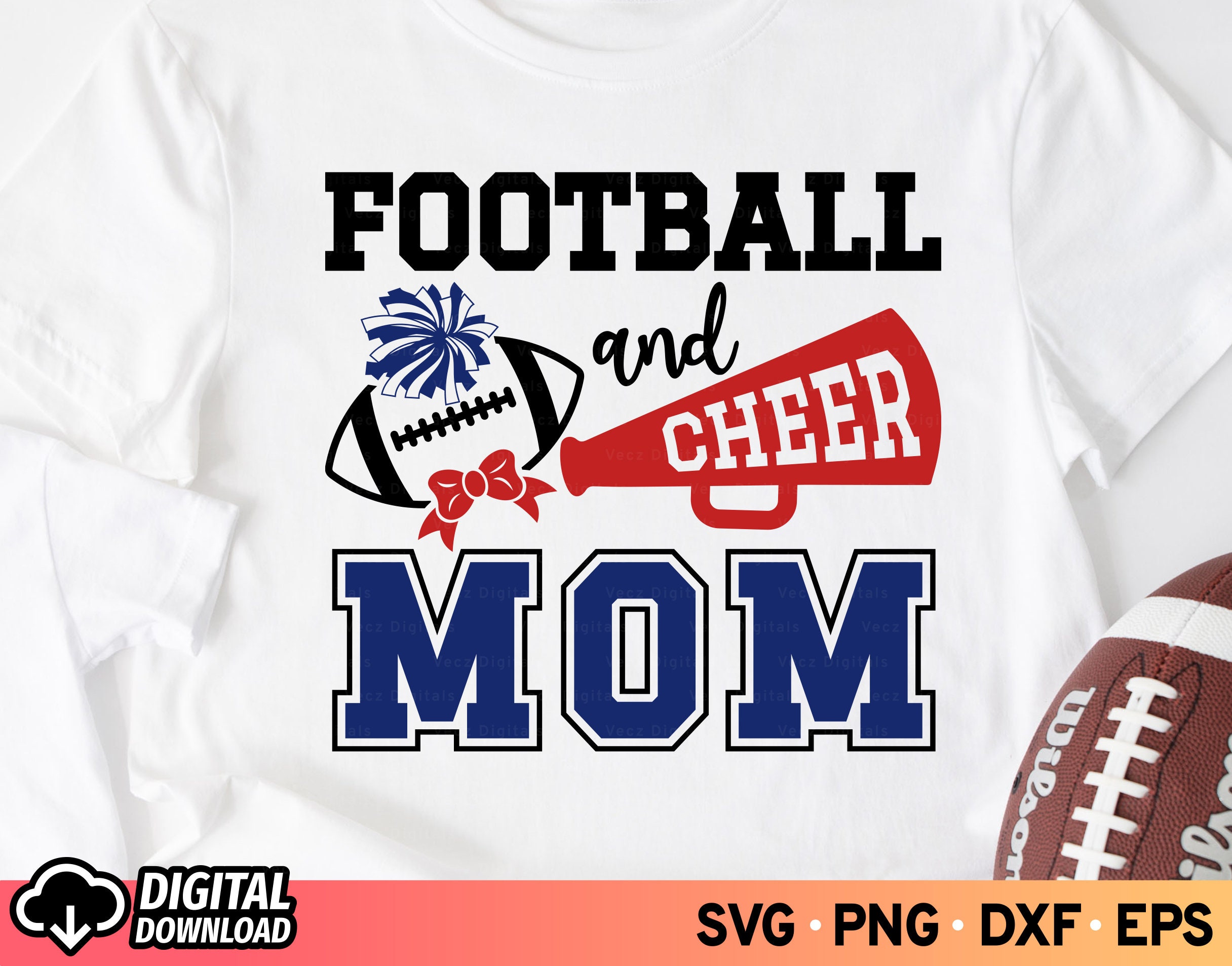 Football and Cheer Mom SVG Football Cheer Mom Svg Football - Etsy