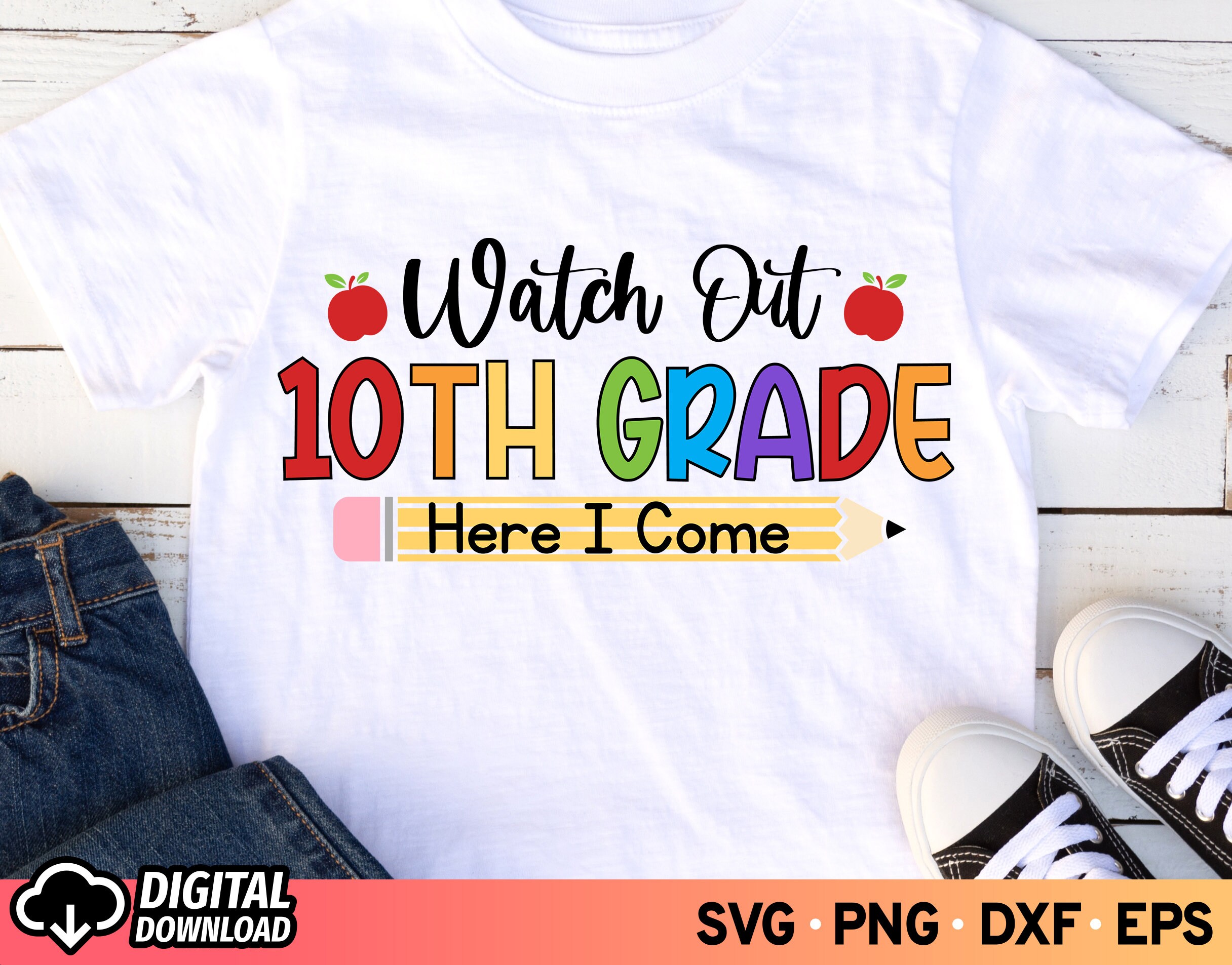 Watch Out School Here I Come SVG Bundle 7th Grade Svg 8th - Etsy