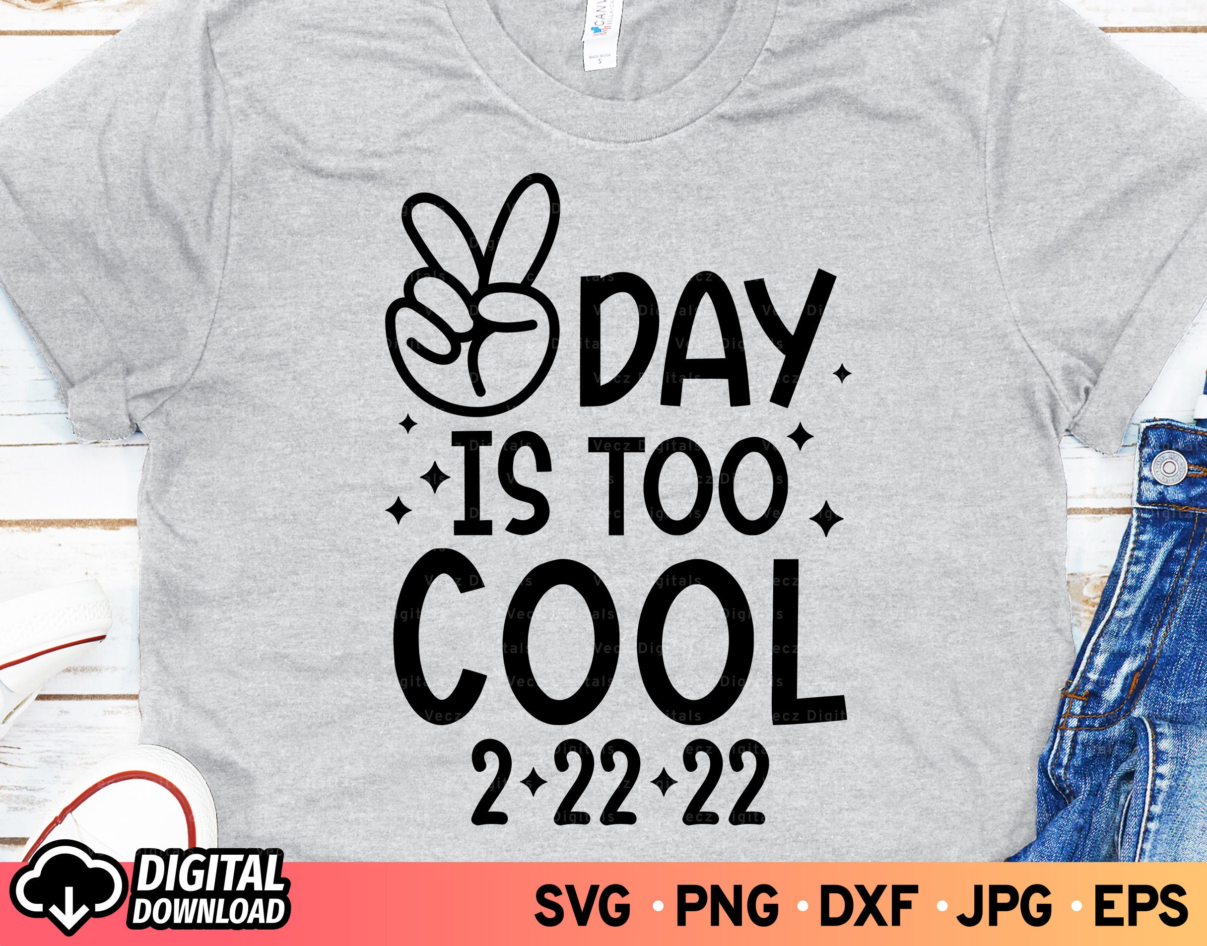 Twosday SVG Bundle Today is Too Cool SVG 2-22-22 Tuesday - Etsy