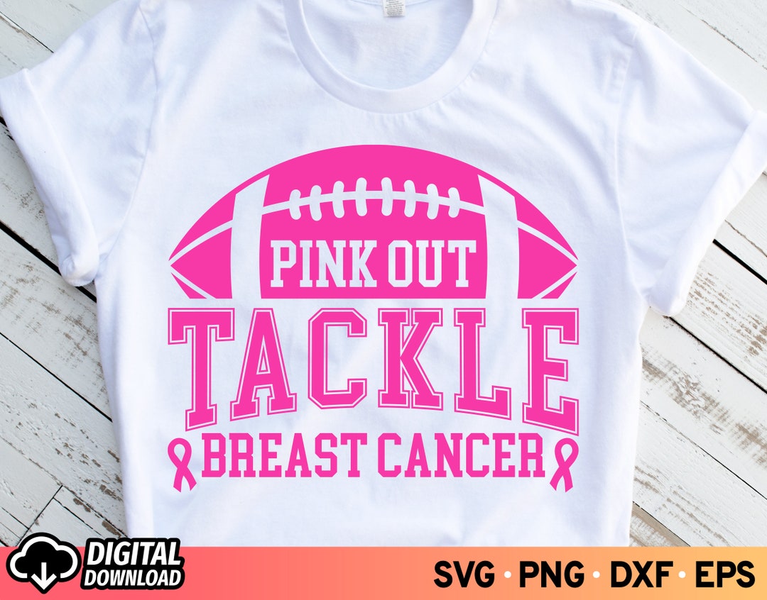 Pink Out Football Breast Cancer Awareness SVG PNG: Warrior Design ...
