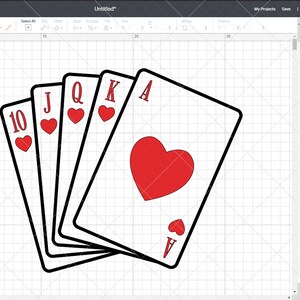 Royal Flush Spade SVG, Playing Card Svg, Gambling, Royal Flush Hearts ...