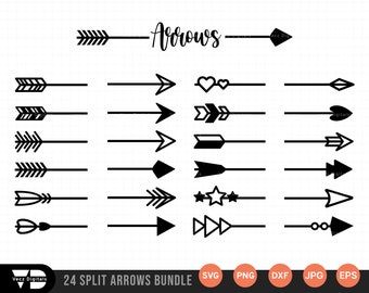 Split Arrow Svg | Etsy