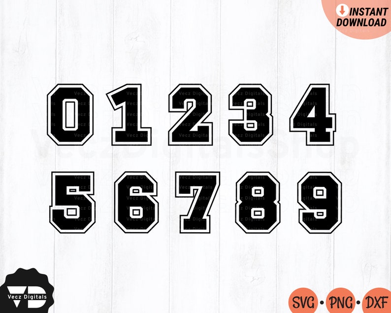 Varsity Font SVG: Sports Jersey Alphabet & Numbers (digital Download ...