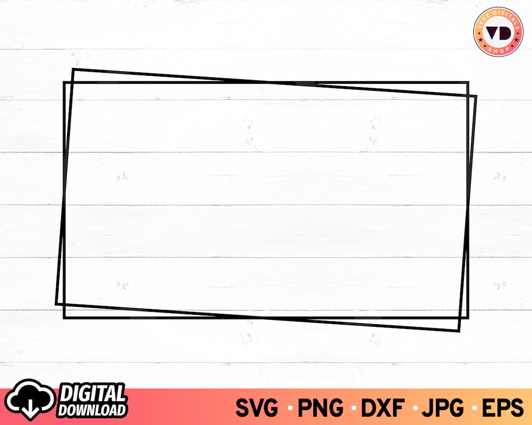 Double Rectangle Frame SVG: Monogram Border (digital Download) PNG ...
