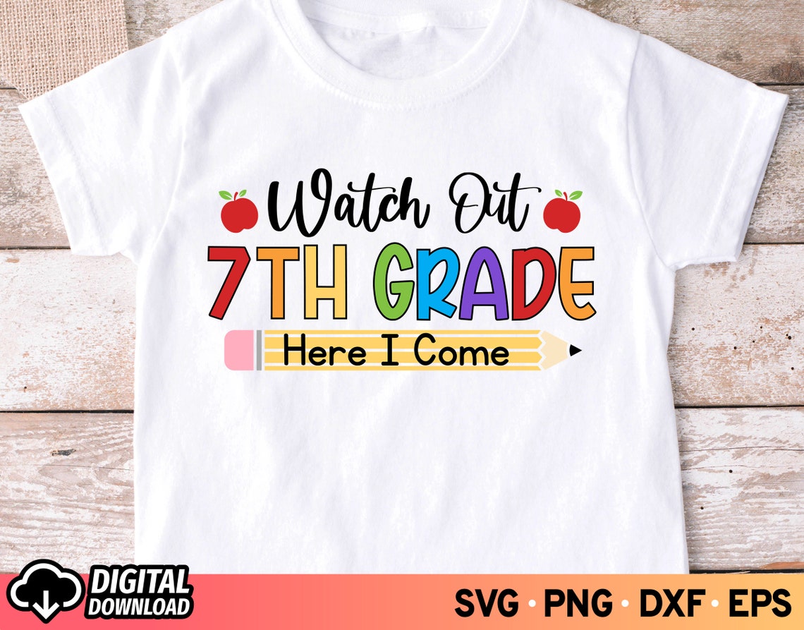 Watch Out School Here I Come SVG Bundle 7th Grade Svg 8th - Etsy