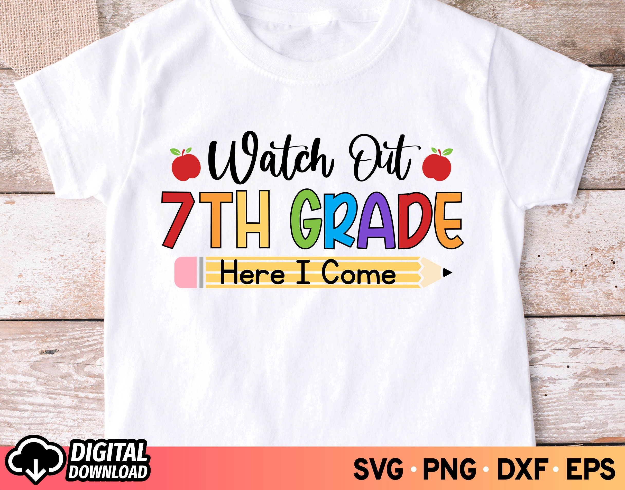 Watch Out School Here I Come SVG Bundle 7th Grade Svg 8th - Etsy