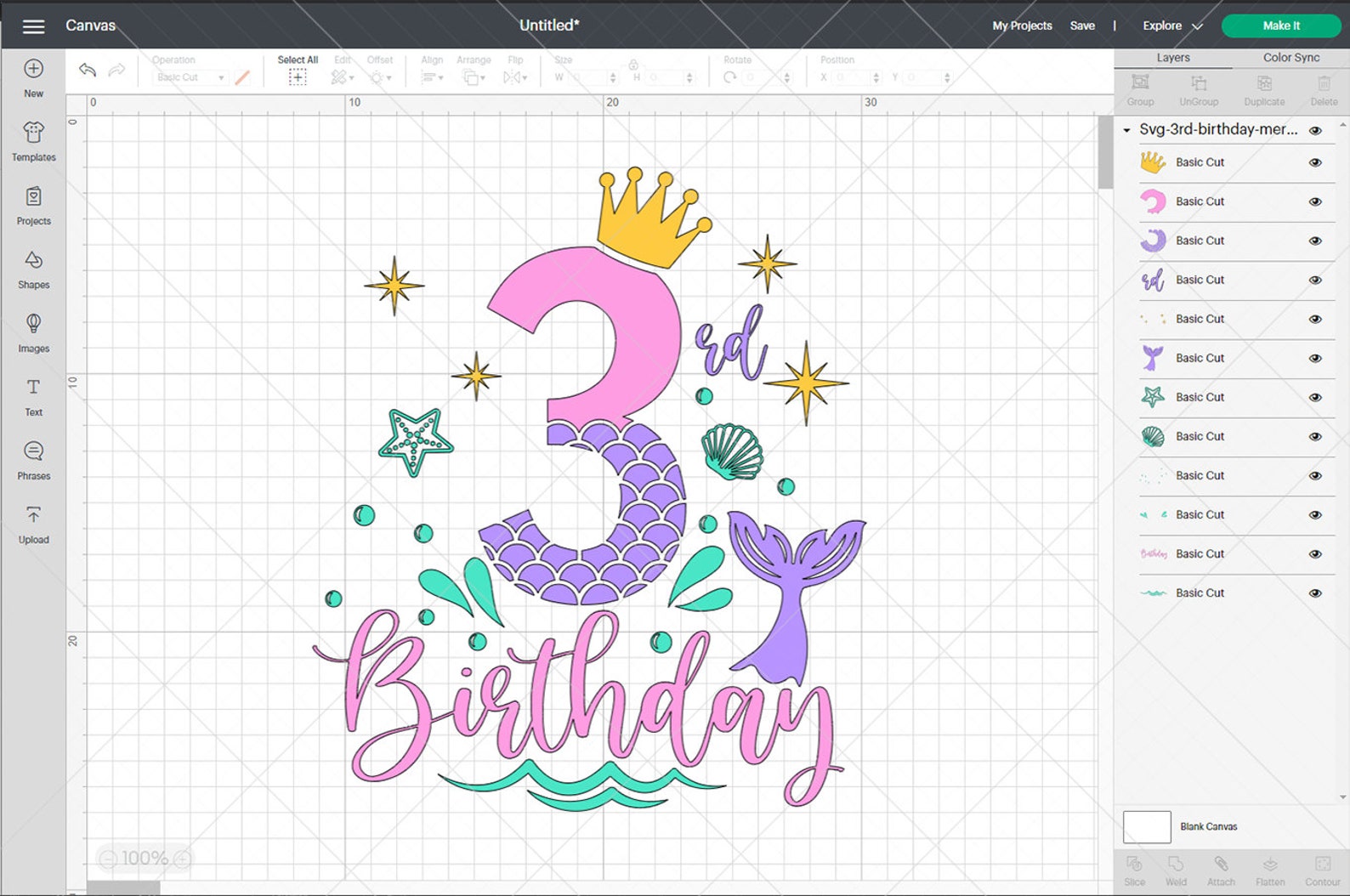 3rd Birthday Mermaid SVG Mermaid Tail SVG Mermaid Birthday | Etsy