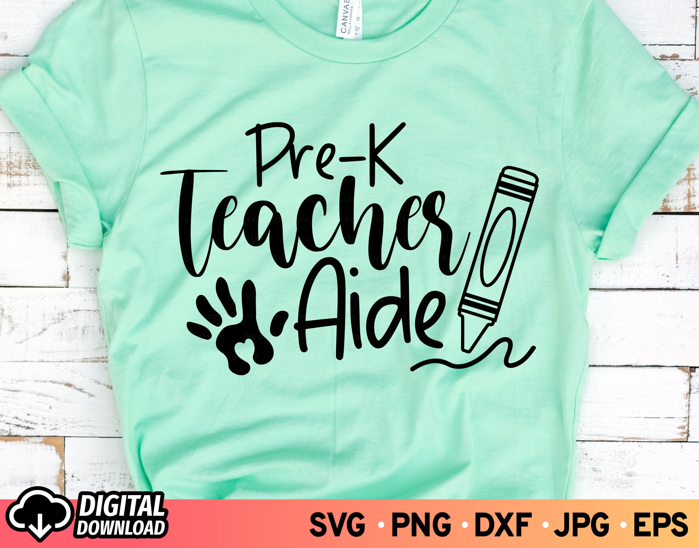 Pre-k Teacher Aide Svg Paraprofessional Svg Para Svg - Etsy