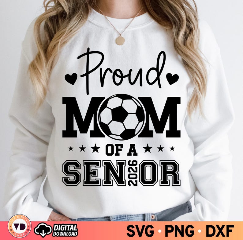 Proud Family Soccer Senior 2026 PNG Bundle: Mom, Dad, Sister, Brother ...