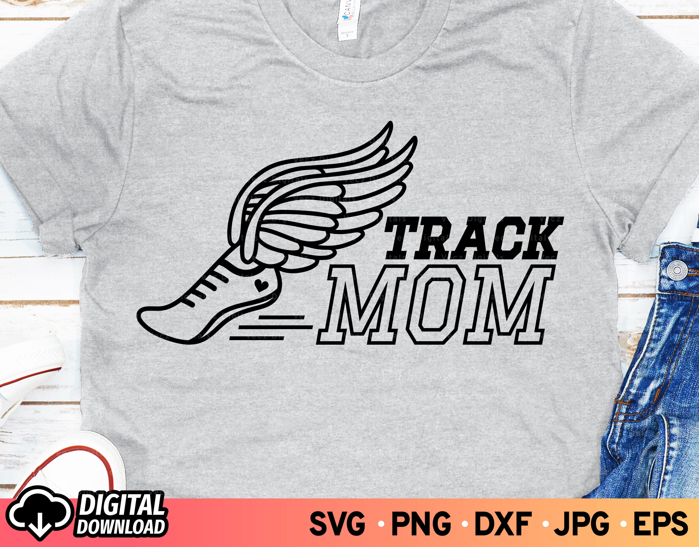 Track Mom SVG and PNG Running Svg Track and Field Svg Mom - Etsy