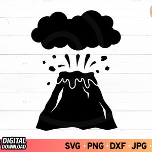 Volcano SVG, Mountain SVG, Volcano Eruption Svg, Volcano Cut File ...