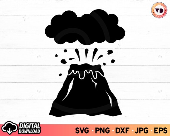 Volcano SVG Mountain SVG Volcano Eruption Svg Volcano Cut | Etsy