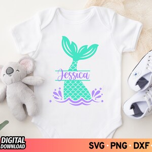 Mermaid Tail Name SVG, Mermaid Tail SVG, Mermaid SVG, Mermaid Birthday ...