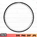 Stitch Circle Frame SVG: Dashed Line Monogram Clipart (digital Download ...