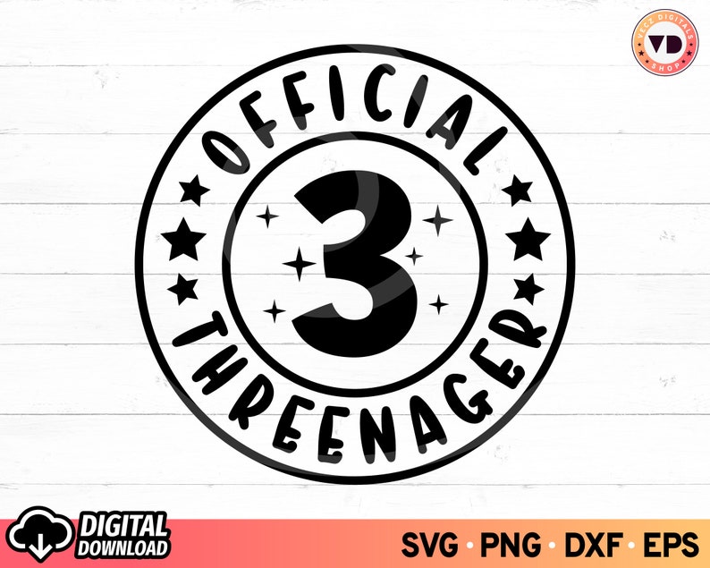 Official Threenager SVG 3rd Birthday Shirt Boy Girl Svg - Etsy