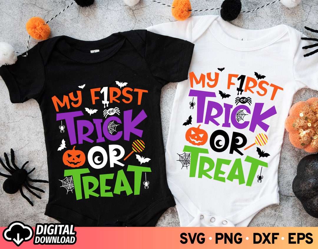 My First Trick or Treat SVG: Baby 1st Halloween Design (digital ...