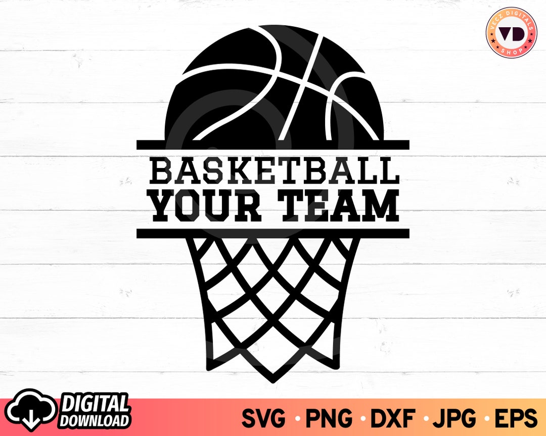 Basketball Name Split Monogram SVG, Basketball SVG With Name ...