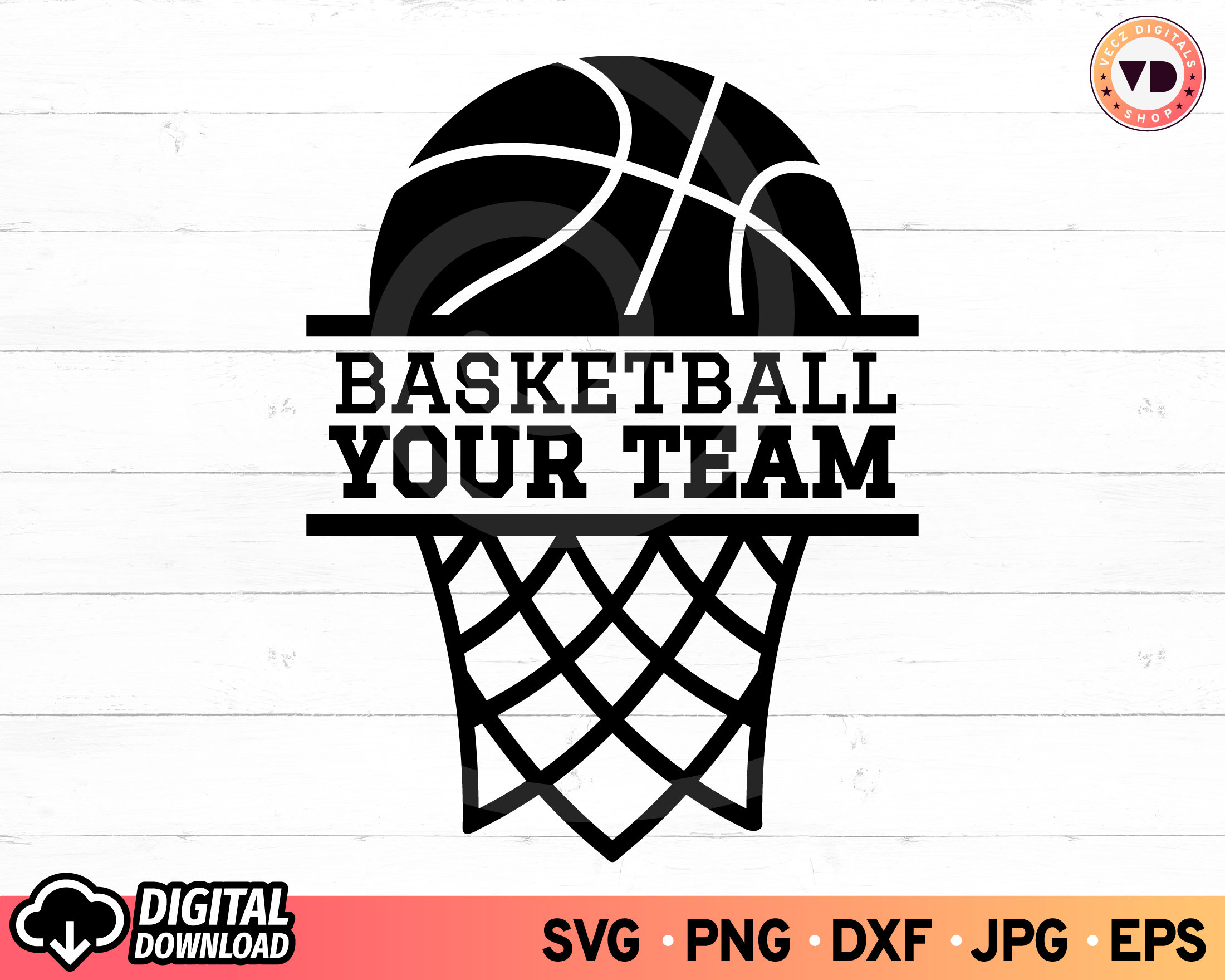 Basketball Name Split Monogram SVG Basketball SVG With Name - Etsy