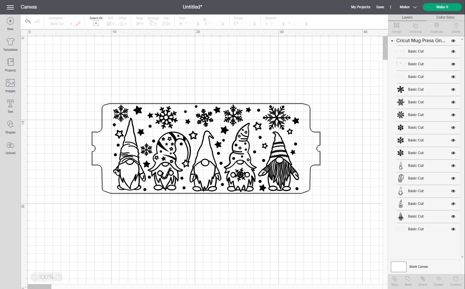 Cricut Mug Press SVG Christmas Christmas Gnome Svg Mug Wrap | Etsy