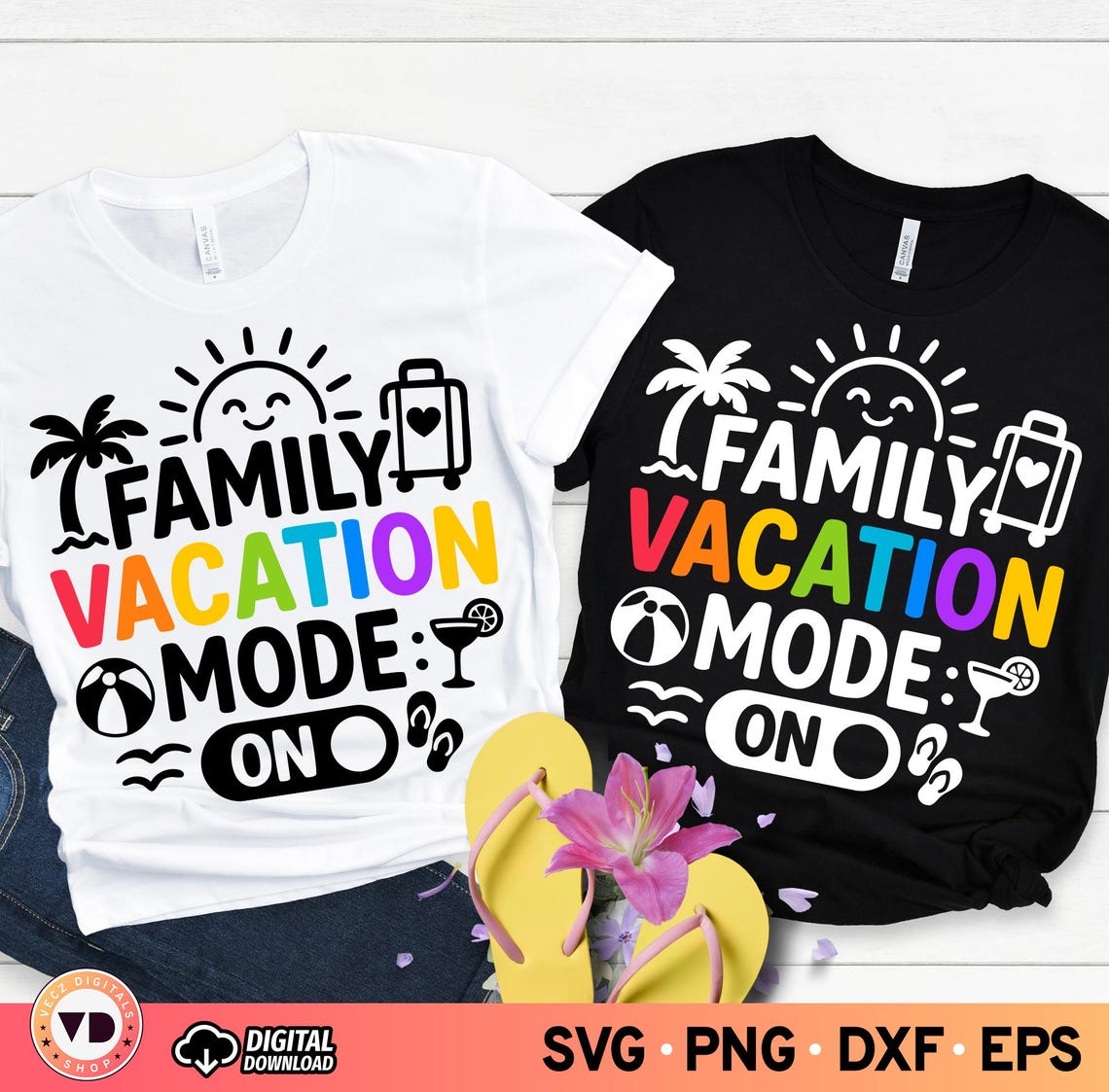 Family Vacation Mode on SVG PNG: Matching T-shirt Design (digital ...