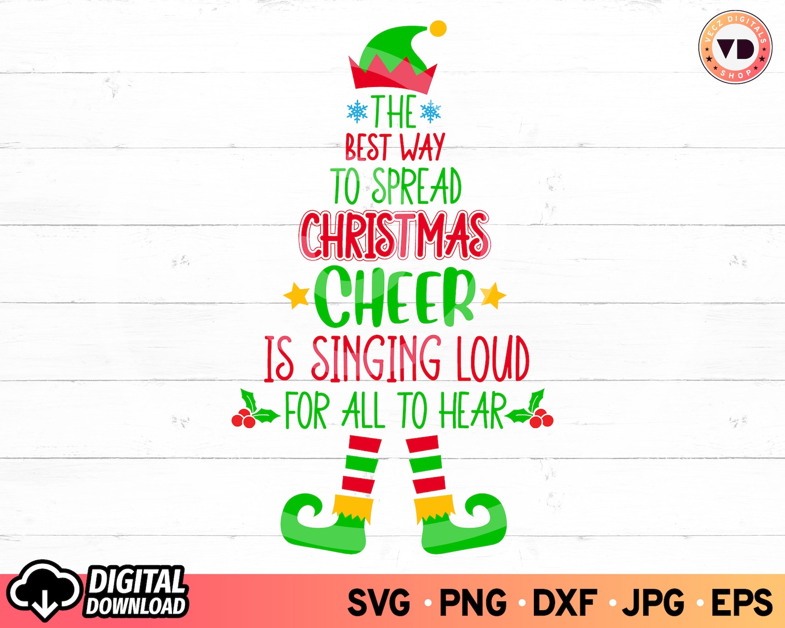 The Best Way to Spread Christmas Cheer is Singing Loud for All - Etsy