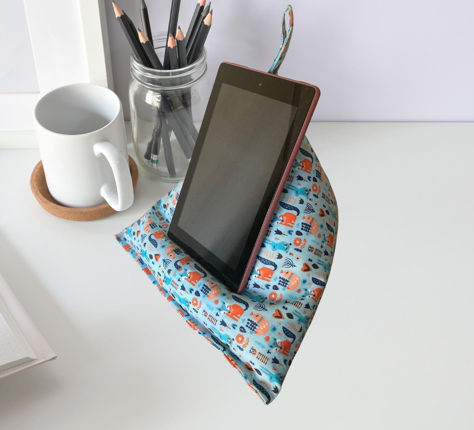 Animal Tablet Stand Made From Cotton Fabric Great for When You - Etsy UK