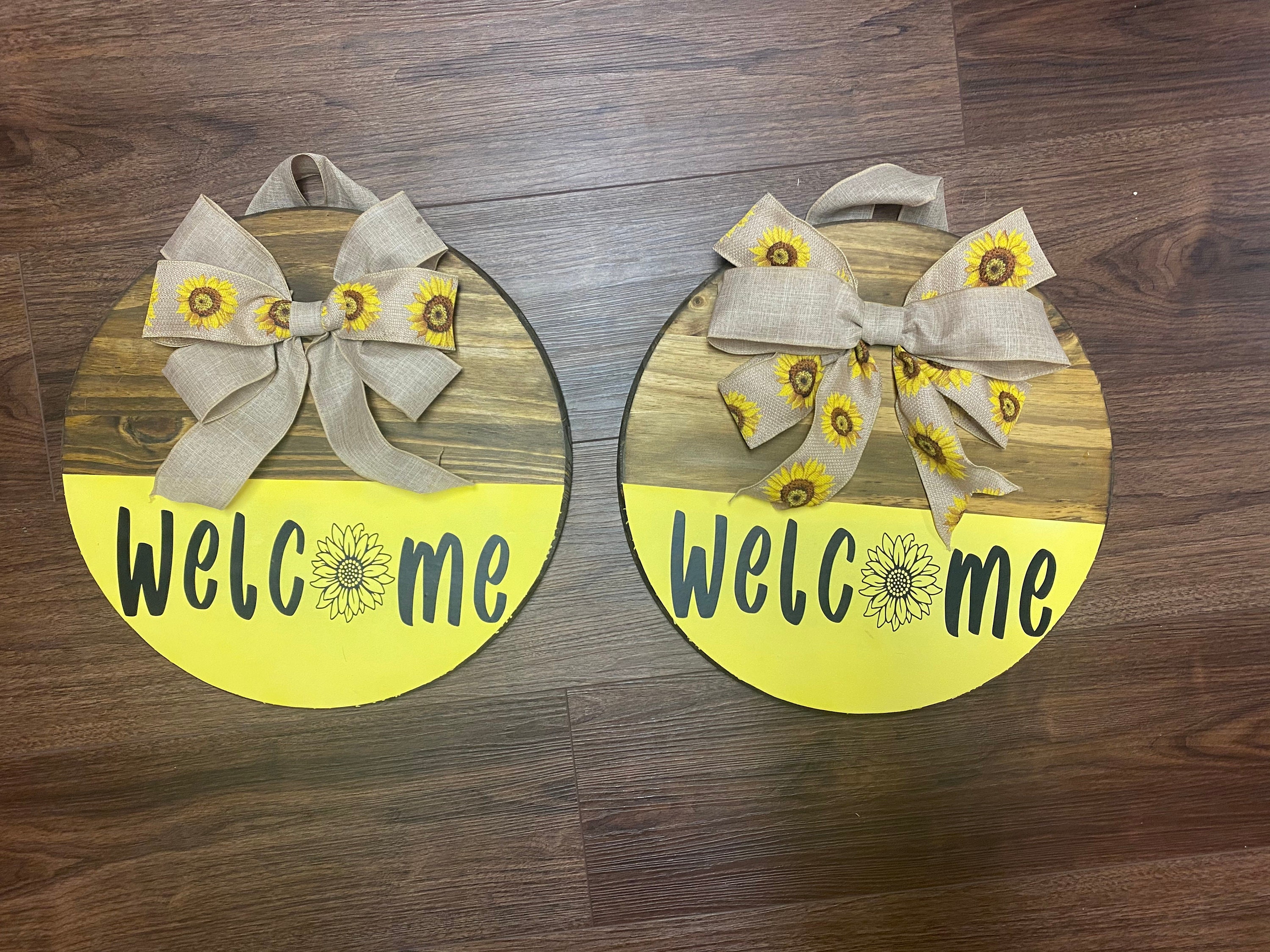 Sunflower Welcome Sign - Etsy