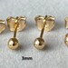 14k Gold-filled Ball Studs 2mm, 3mm, 4mm, Small Studs, Tarnish-free, - Etsy