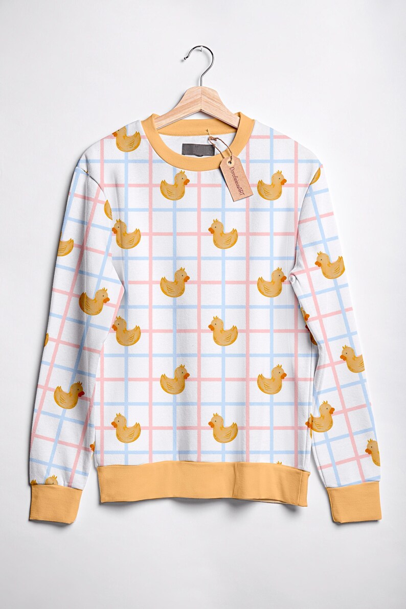 Cute Duck Seamless Pattern, Watercolor Bath Duck Digital Papers, Kids Print, Ducks Pattern ...