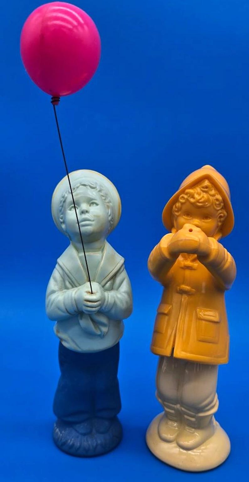 AVON BOYS, Fly A Balloon & Tug-a-brella, 1970's, Empty Decanters ...