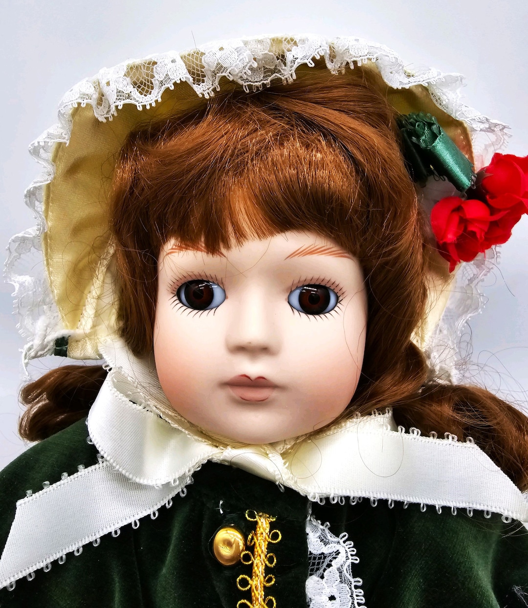 Gorham 2nd Annual Christmas Musical Doll Angela 17'' Petticoats & Lace ...
