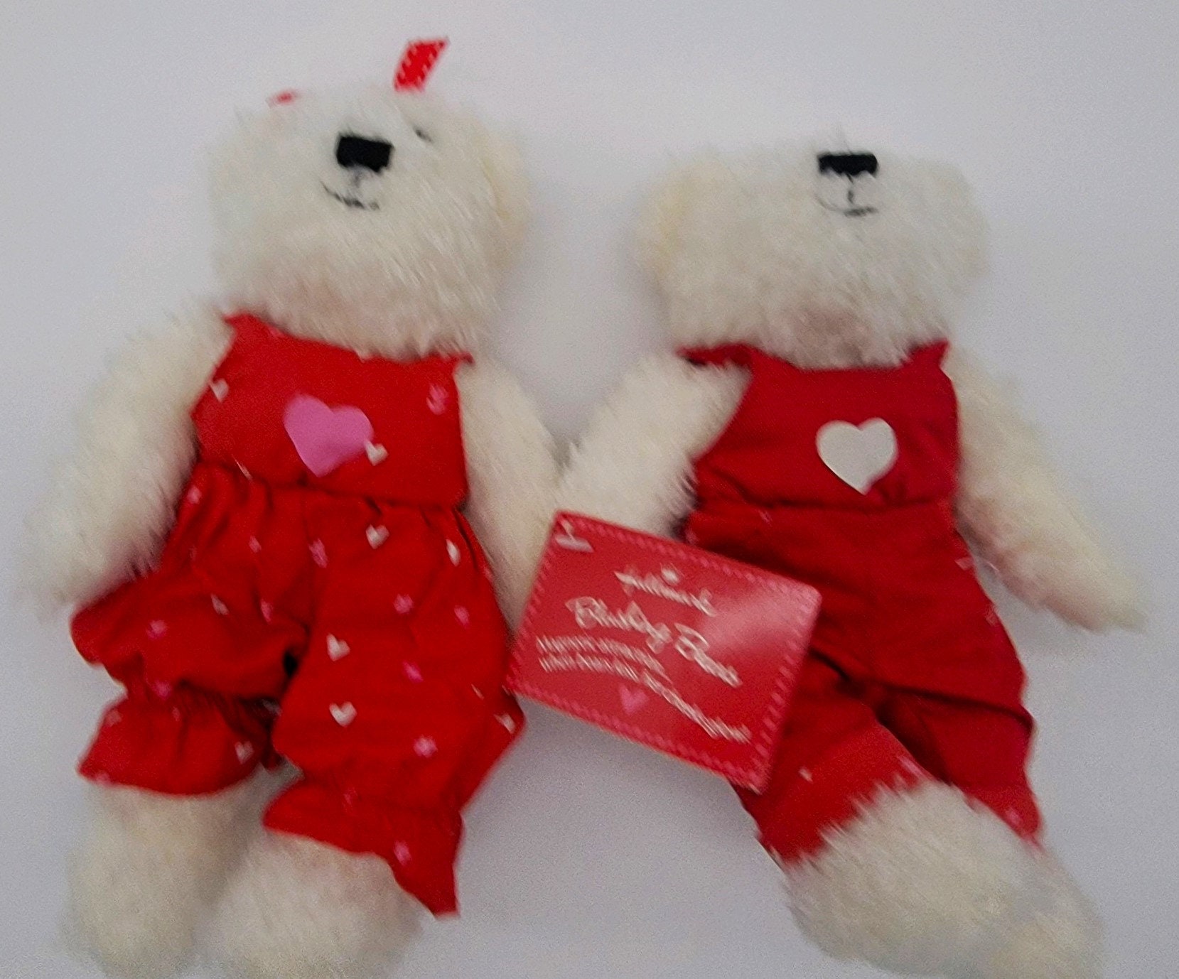 Valentine Blushing Bears by Hallmark & 3 Heart Nesting Tins - Etsy