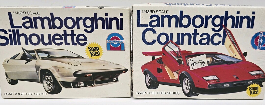 Anmark Lamborghini Countach & Silhouette Model Kits Vintage Snap Kits ...