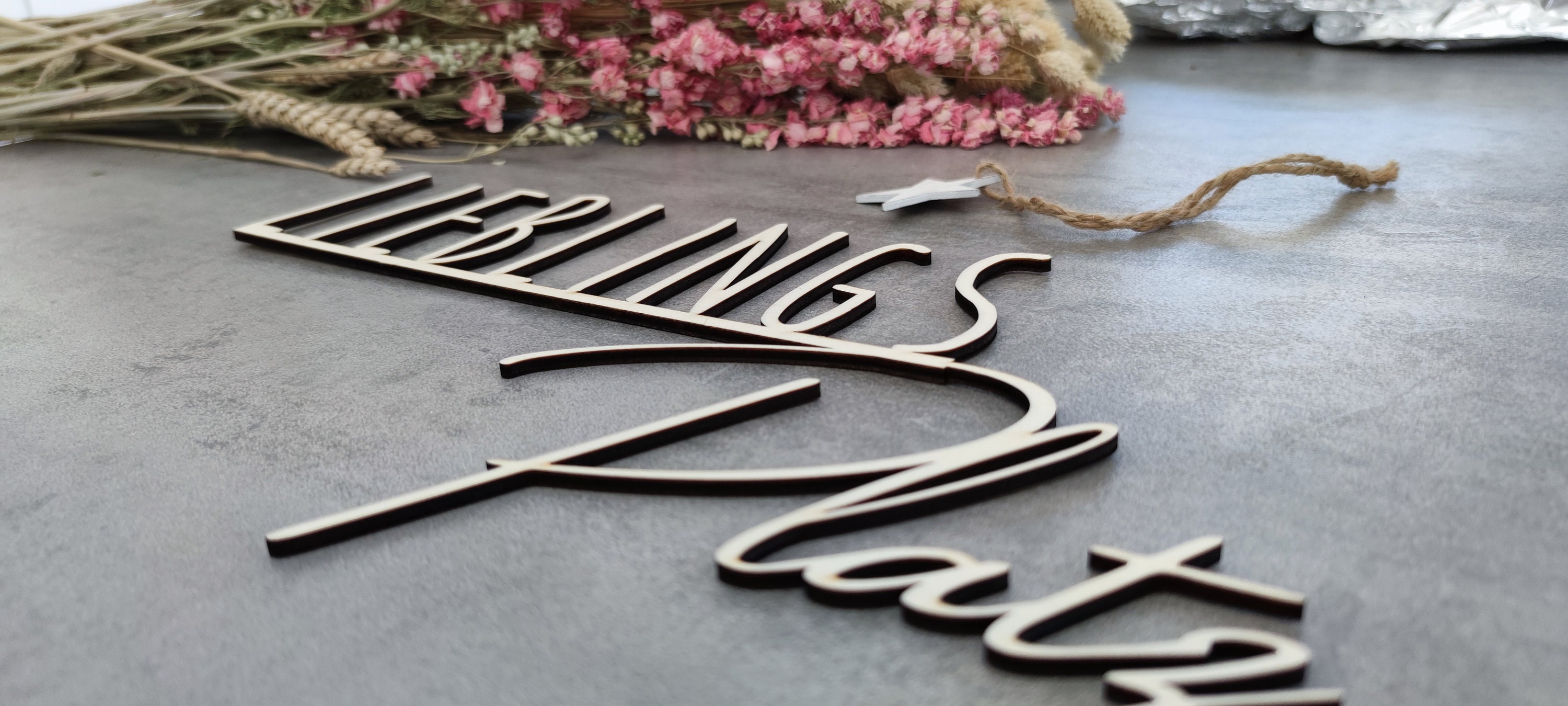 Wooden Lettering "favorite Place"/wall Decoration/wooden Wall ...