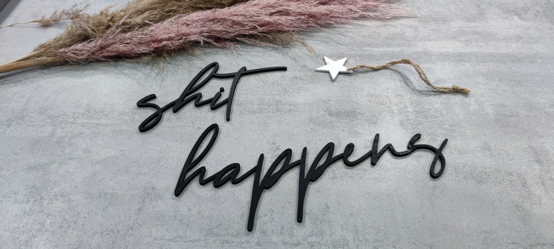 Shit Happens Lettering/wall Decoration Shit Happens/letter for Wall ...