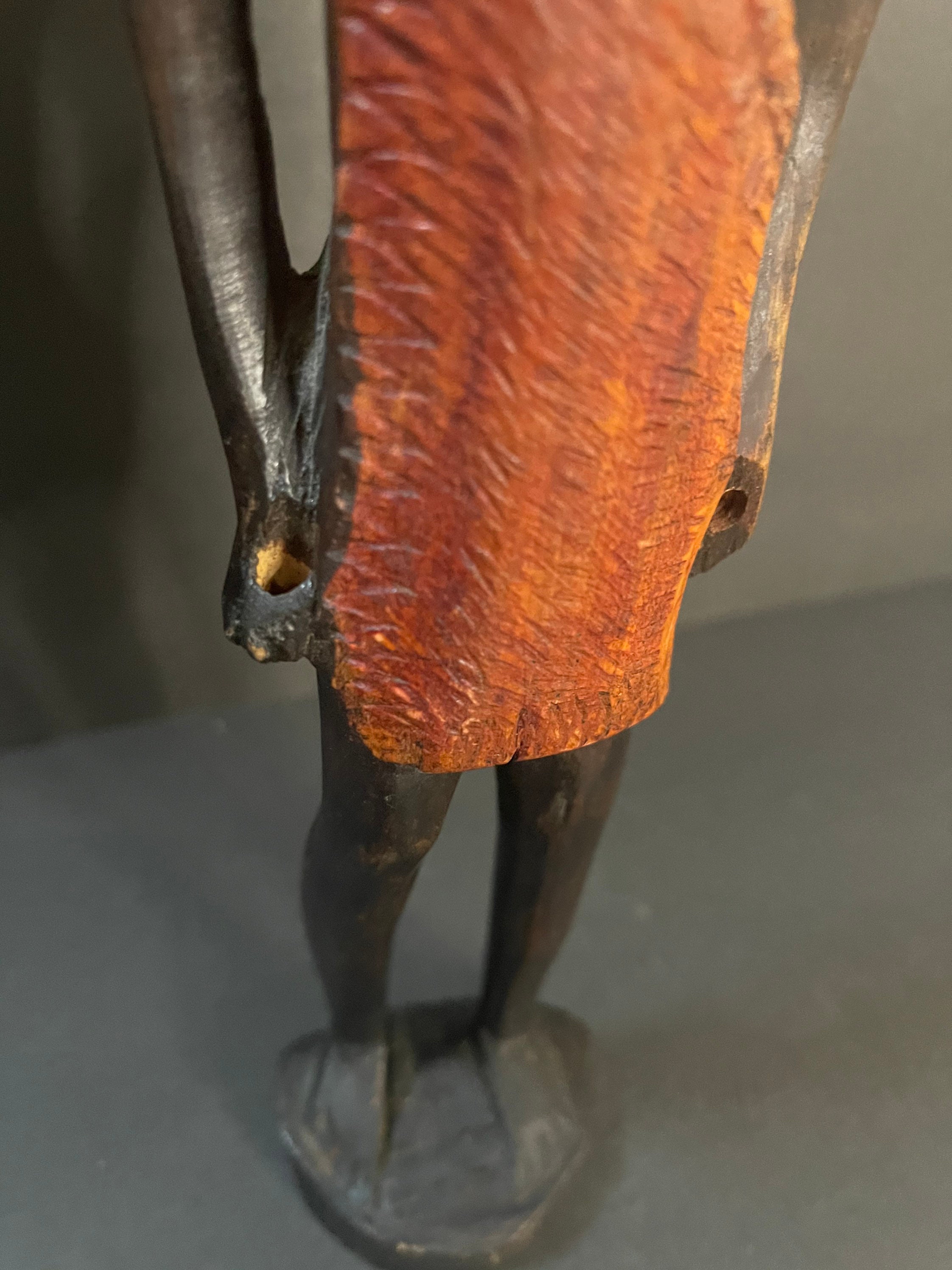 Hand Carved Wooden African Tribal Statue Maasai Warrior | Etsy