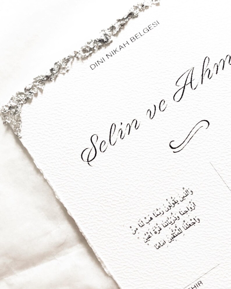 Dini Nikah Belgesi / Islamic Wedding Certificate / Islamic Wedding ...