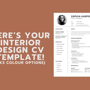 INTERIOR DESIGNER CV - Etsy