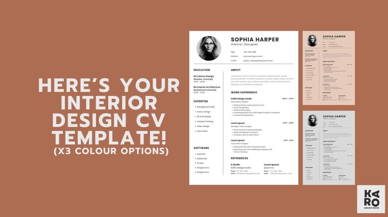 INTERIOR DESIGNER CV - Etsy