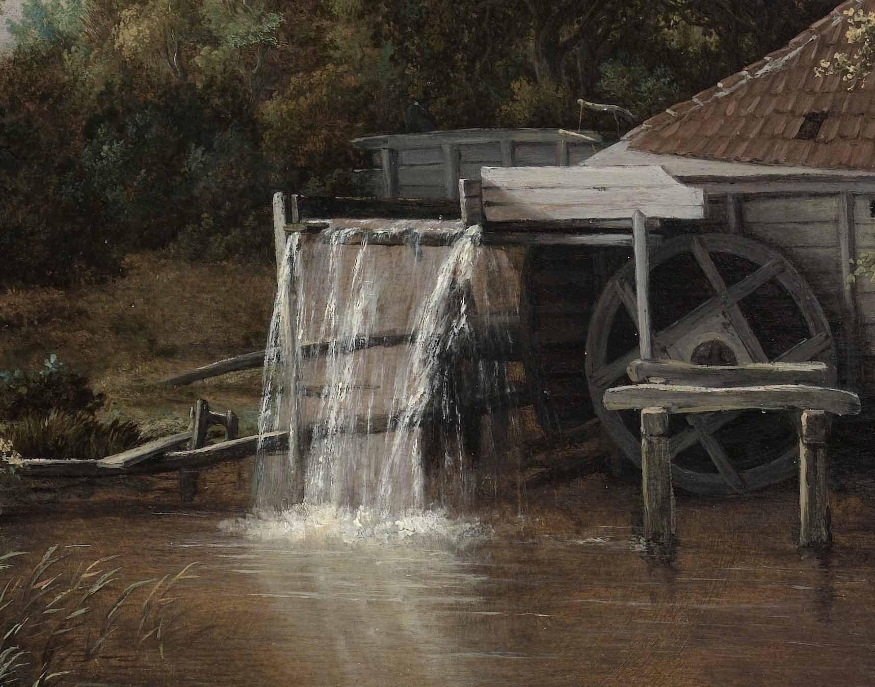 Watermill Landscape Oil Painting Vintage Art Prints Art History ...
