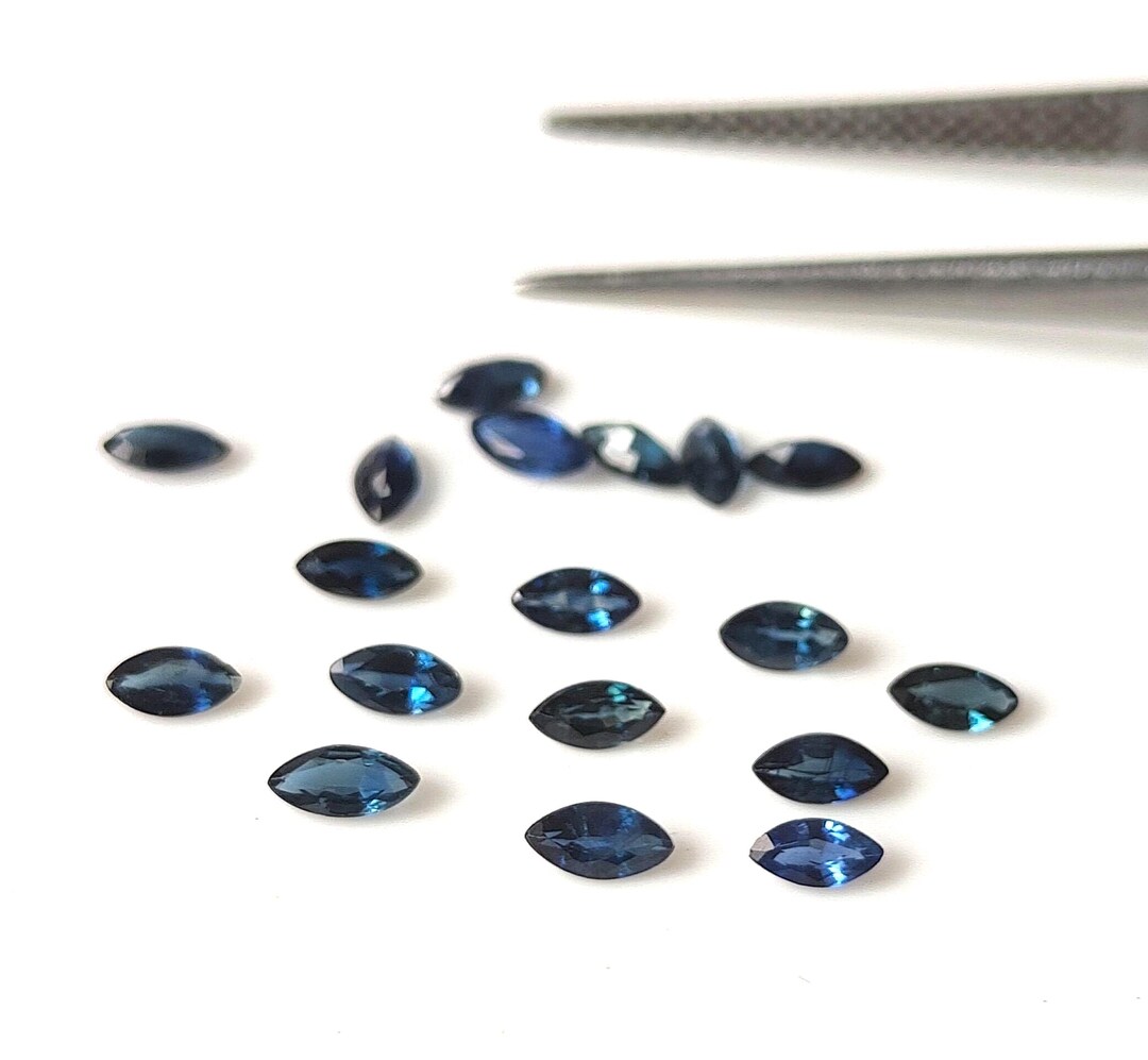 2x4 Mm Blue Sapphire Marquise Cut, Natural Blue Sapphire 2x4mm Marquise ...