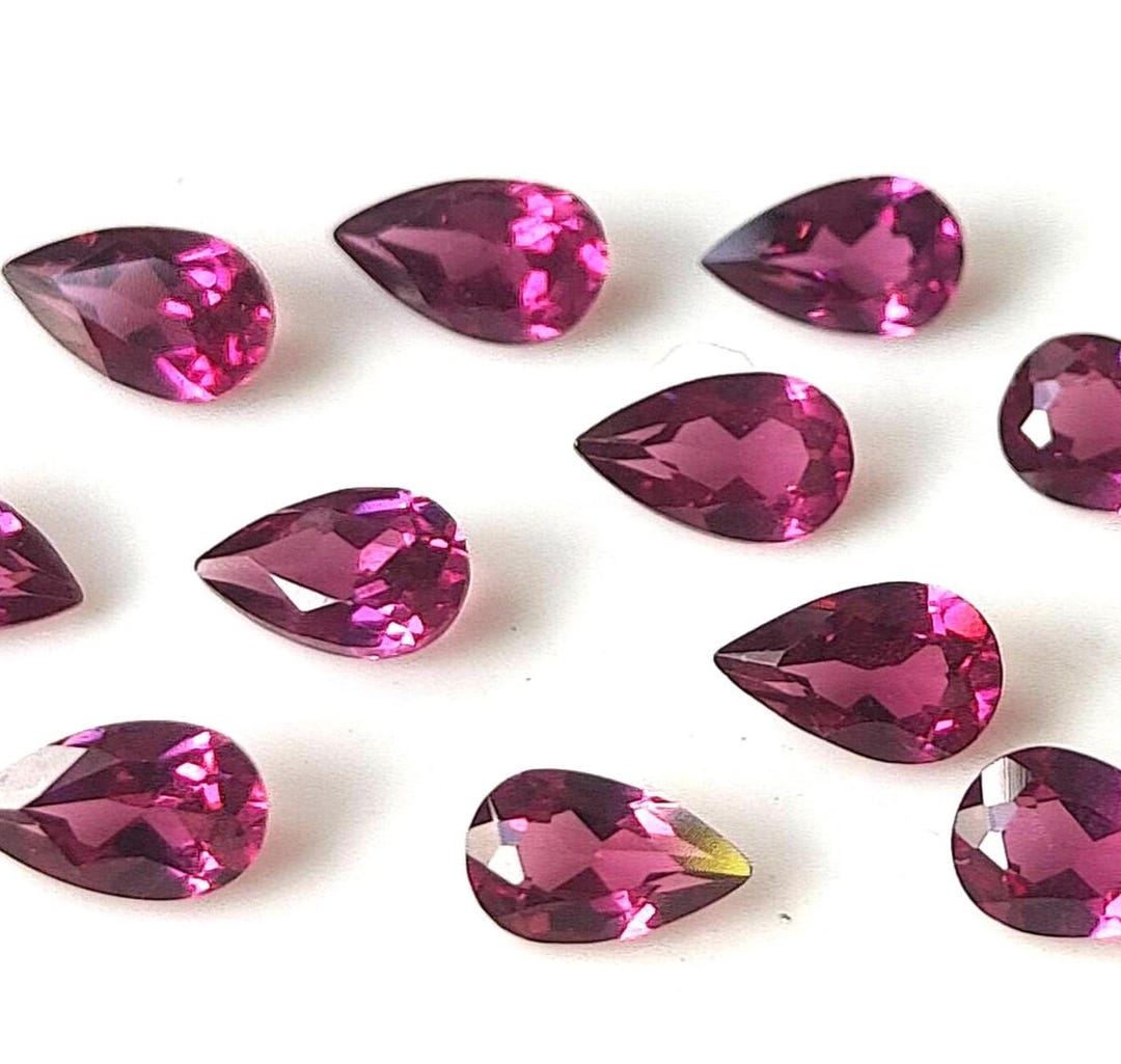 5x7 Mm Pink Rodholite Garnet Pear Cut, Natural Pink Garnet 5x7 Mm Pear ...