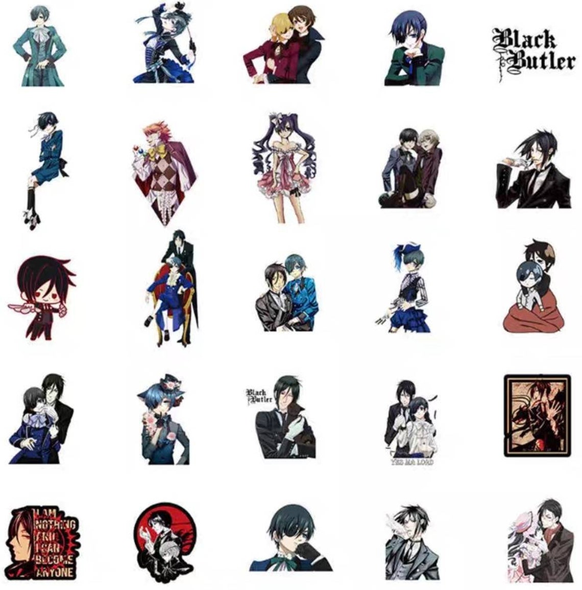 Black Butler Stickers/Japanese Anime Manga Stickers/Comic | Etsy