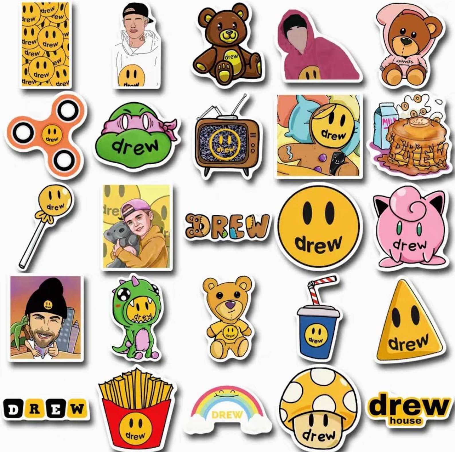 Drew House Stickers/Justin Bieber Stickers/Iconic | Etsy