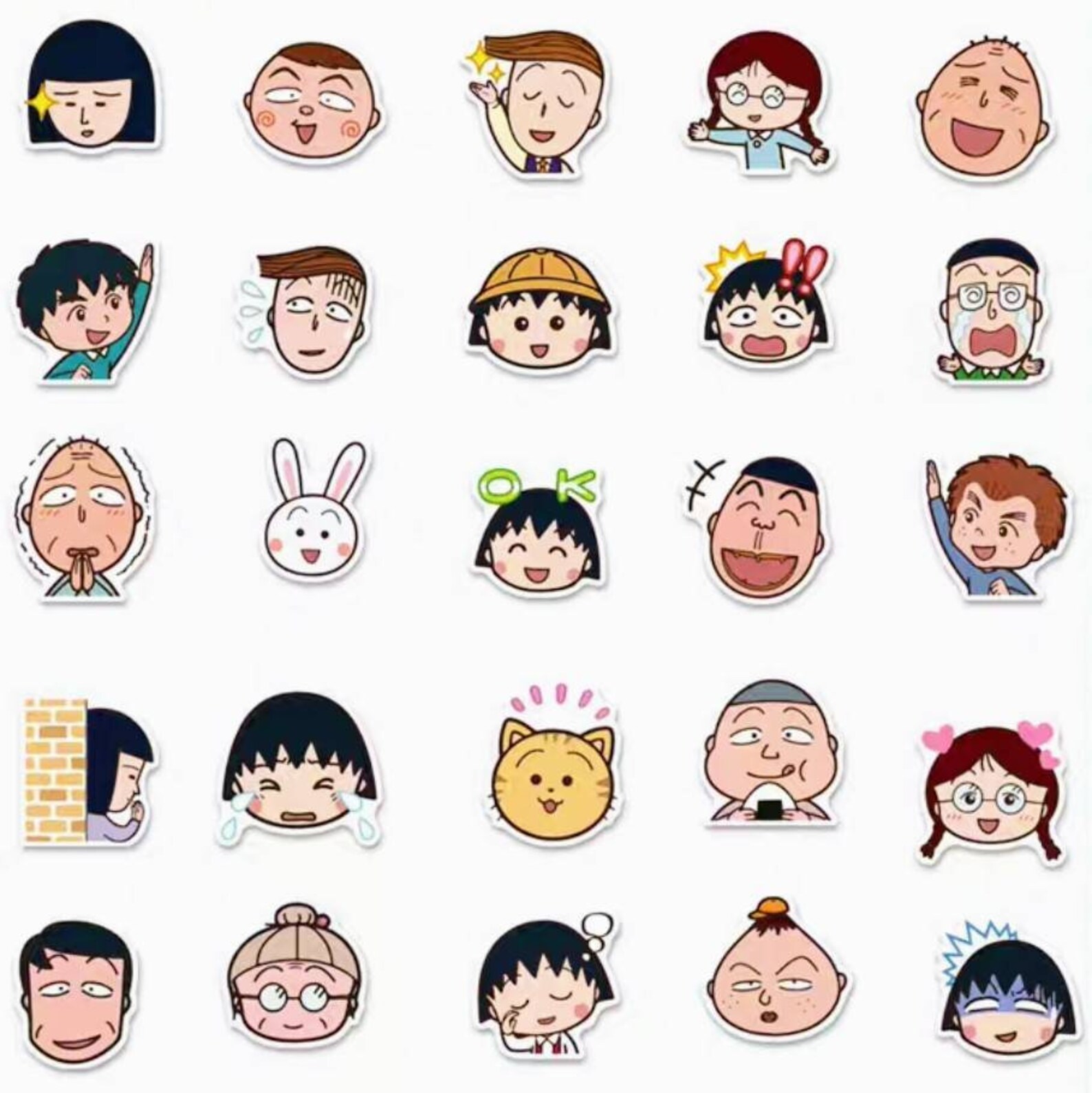 Chibi Maruko-chan Stickers/Chibi Maruko/Manga Stickers/Cute | Etsy