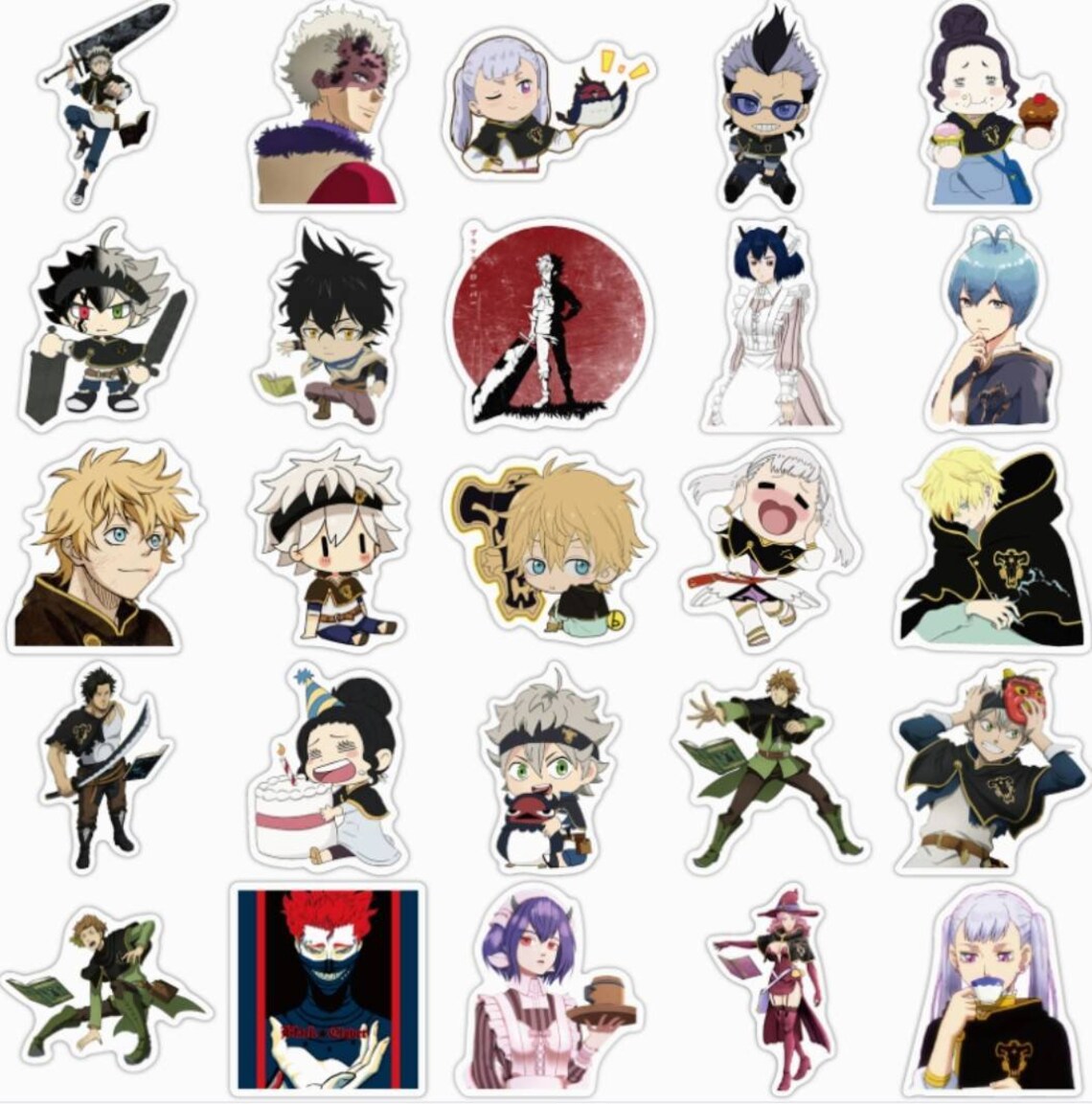 Black Clover Stickers/Japanese Anime Manga Stickers/Laptop | Etsy