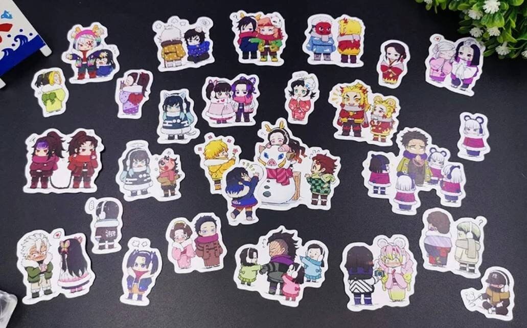 Cute Version Demon Slayer Scrapbook Stickers/Paper Journal | Etsy