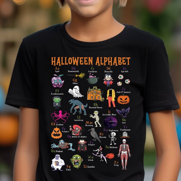 Halloween Alphabet Abcs Shirt - Etsy