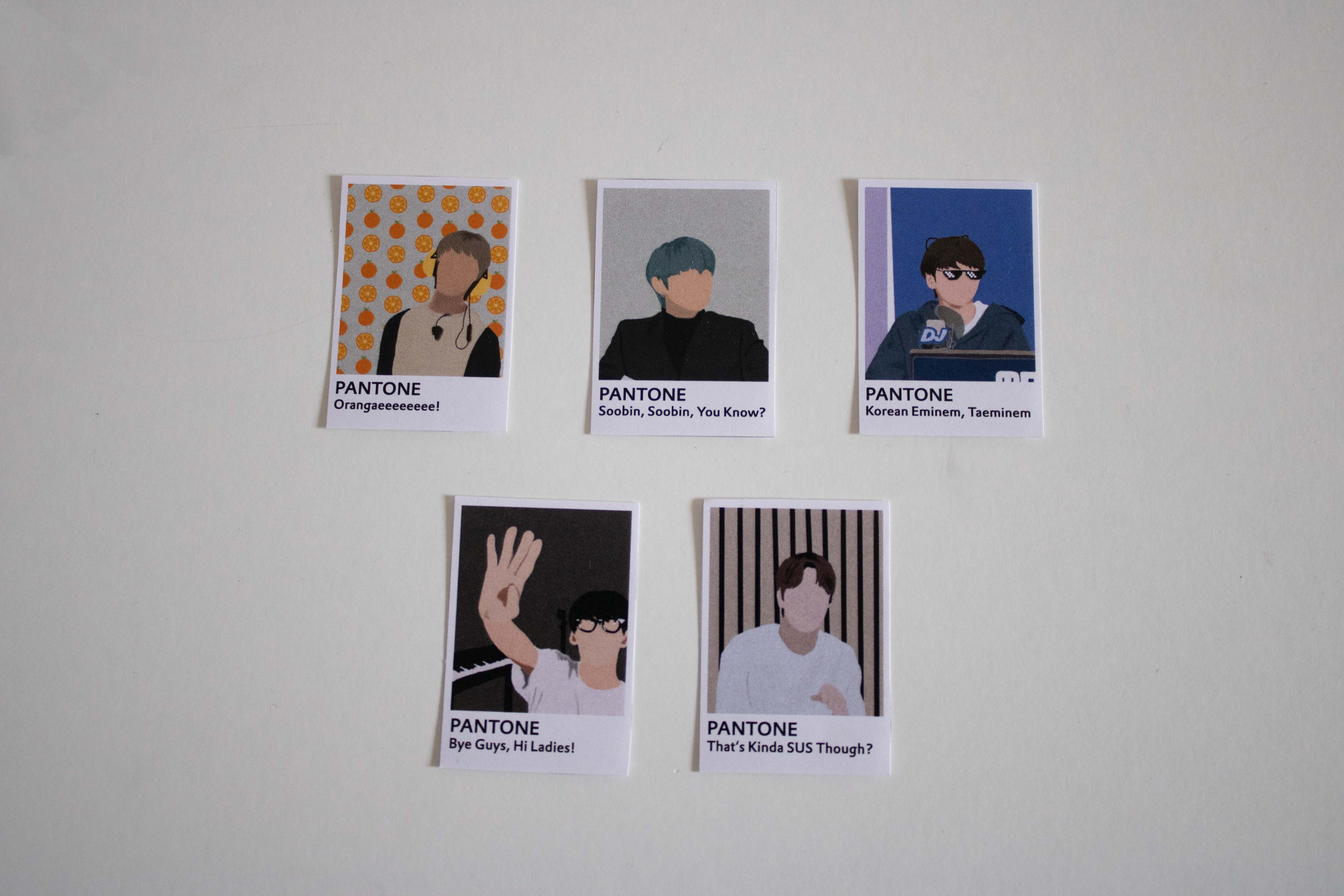 TXT Meme Pantone Sticker Set - Etsy