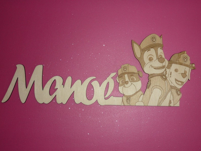 Paw Patrol Door Plate Paw Patrol Decoration Personalized Name Door ...